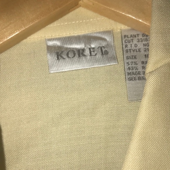 Koret | Tops | Yellow Top Koret | Poshmark
